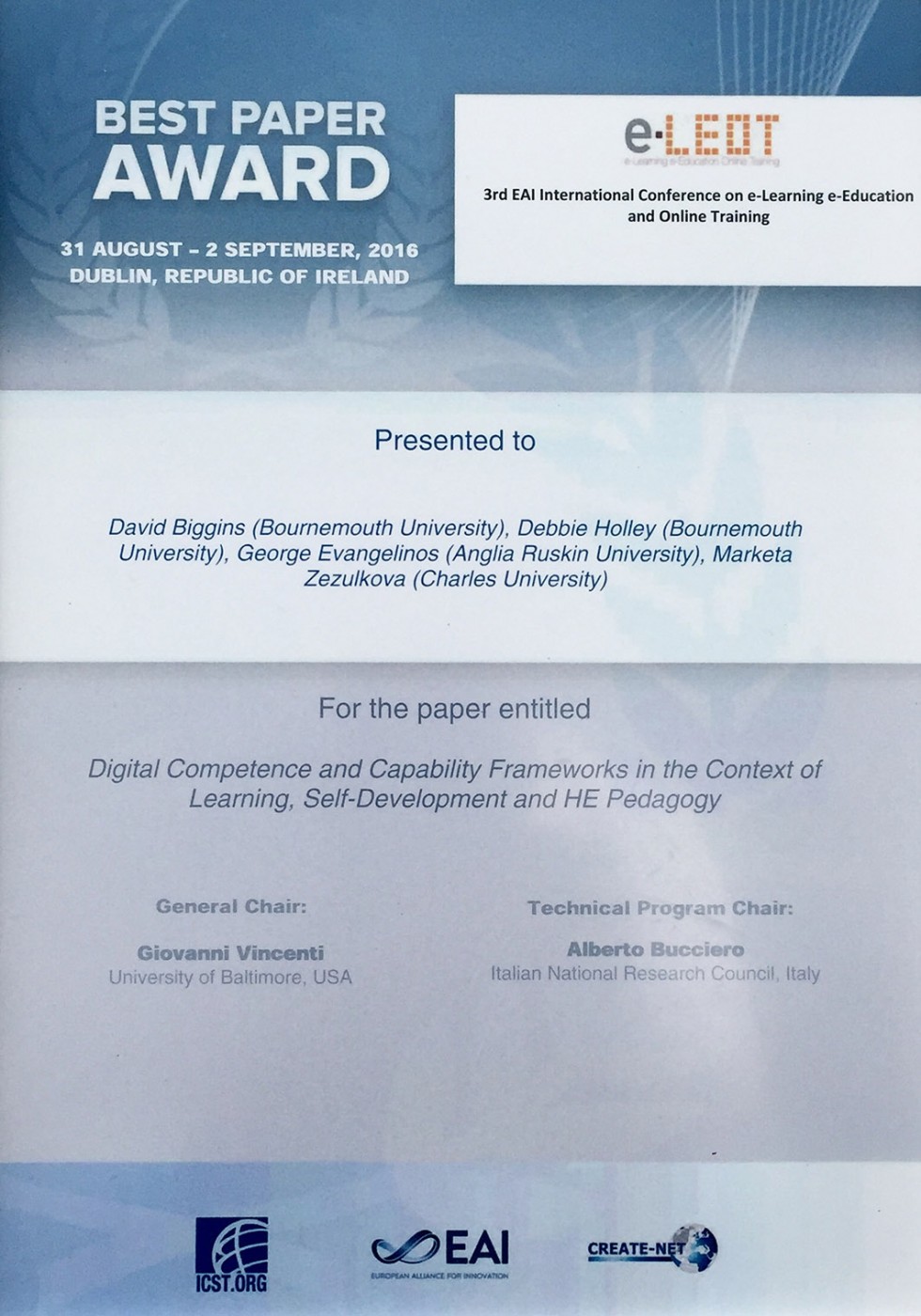 BU Research Blog | Best paper award for CEL | Bournemouth University