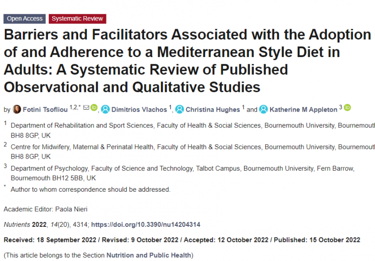 BU Research Blog | Congratulations to Dr. Tsofliou & Prof. Appleton on ...