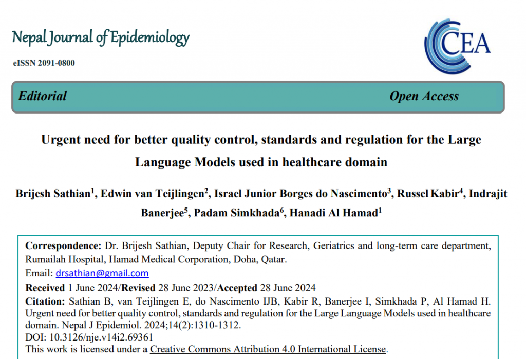 BU Research Blog | New editorial Nepal Journal Epidemiology out now | Bournemouth University