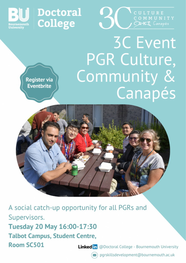 BU Research Blog | Upcoming 3C Event – Culture, Community & Canapés | Bournemouth University